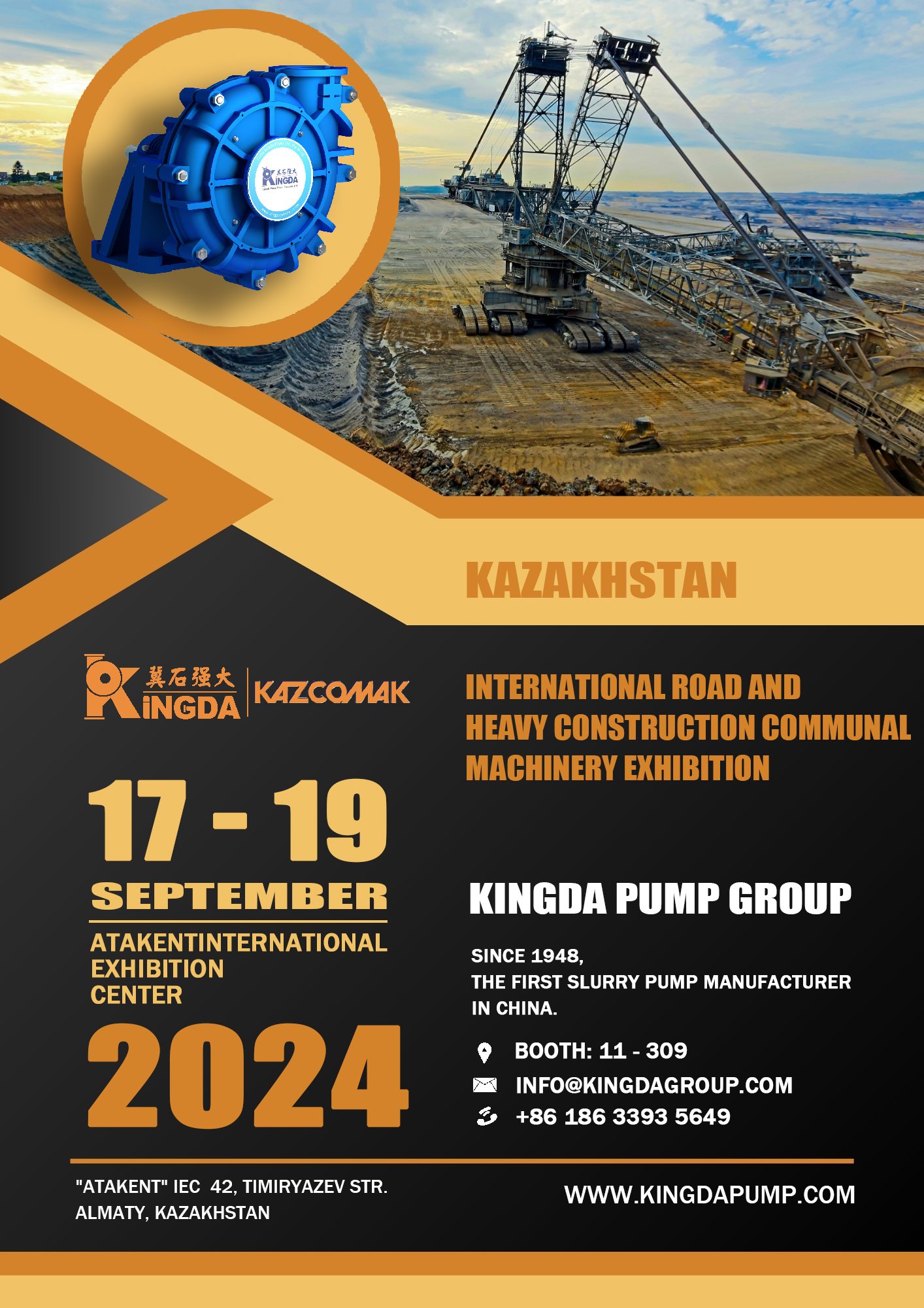 Kingda Pump Group to Exhibit at the Kazcomak 2024